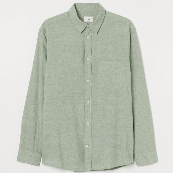 H&M | Shirts | Hm Sage Green Mens Dress Shirt | Poshmark